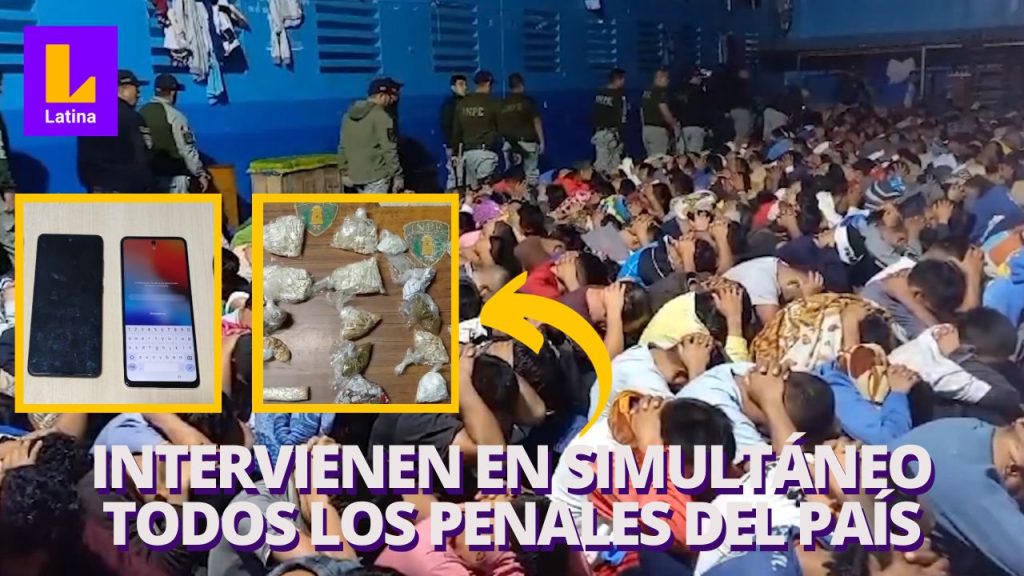 Incautan celulares y droga durante operativo en 68 penales